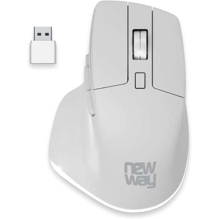 Souris Verticale Sans Fil A8 Wifi 2.4 Ghz Bluetooth - Rechargeable ...