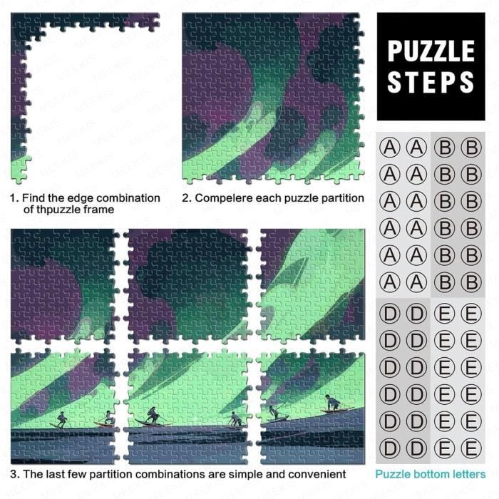 Puzzle en bois Aurora Sea Surf - 300 pièces - Jeu éducatif et ...