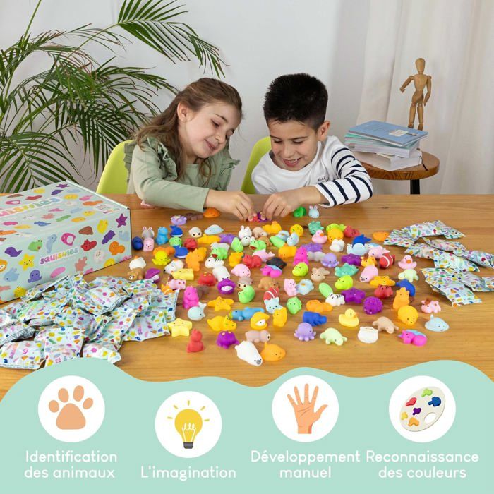 Mochi Squishy BONNYCO Pack 160 Cadeaux Anniversaire Enfants Kawaii ...