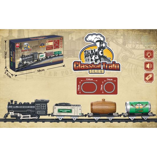 Train à vapeur classique - ULISEM - Modèle 3163C - Fumée - Musique ...