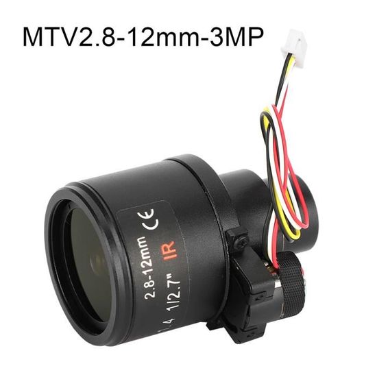 Minifinker Objectif Zoom Motorisé MTV 2.8-12mm-3MP 1-2,7 pouces Monture ...