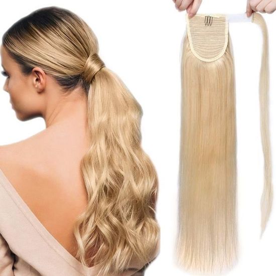20" Wrap Around Ponytail Queue de Cheval Postiche Cheveux Humains ...