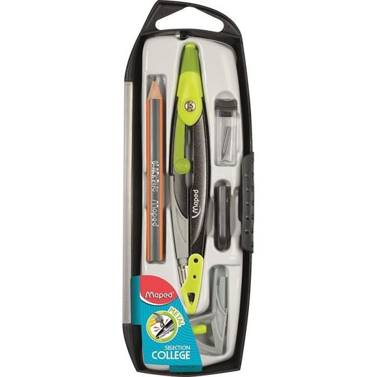 Maped - Compas Métal Open Mine - Coffret 5 pièces - 1 Compas Mine + 1 ...