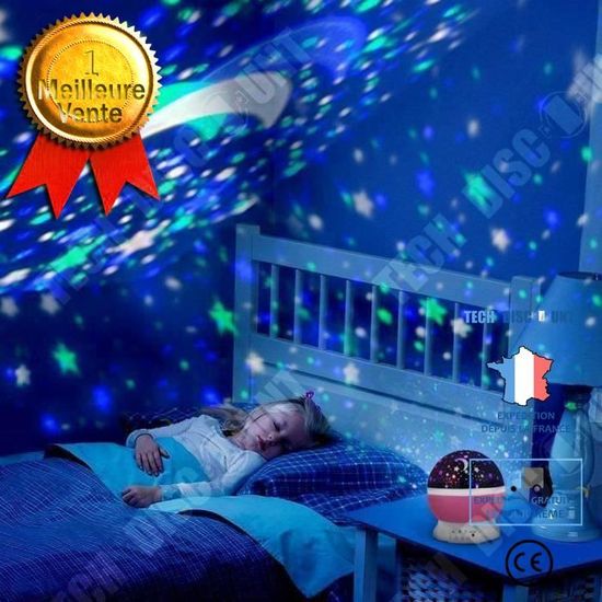 TD® Lampe de Projection Veilleuse Bébé Etoile Projection Lumière Enfant ...