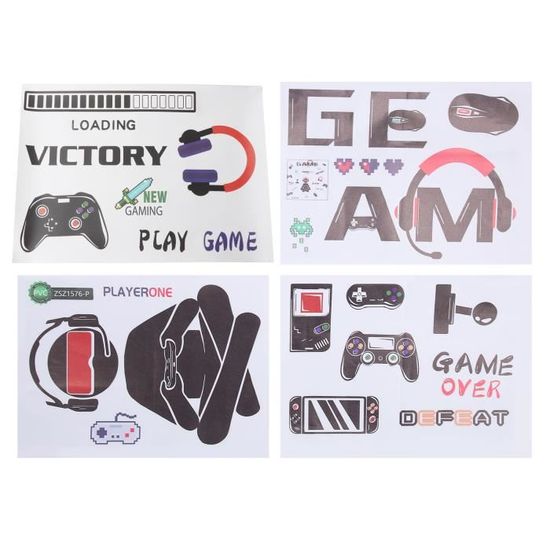 TMISHION Autocollants auto-adhésifs Stickers Muraux Autocollants Consoles de Jeux DIY Decal for ...
