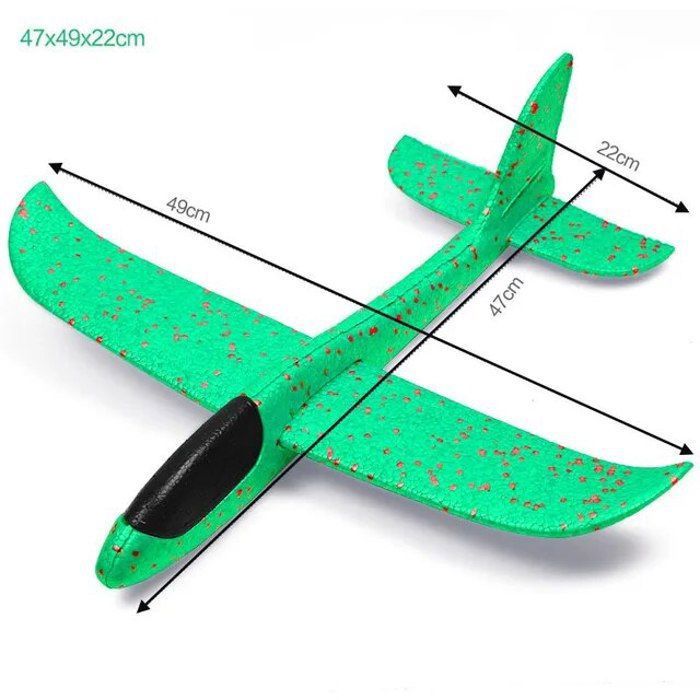 (vert)Grand avion en mousse de 49CM, avion léger à inertie, avions à ...