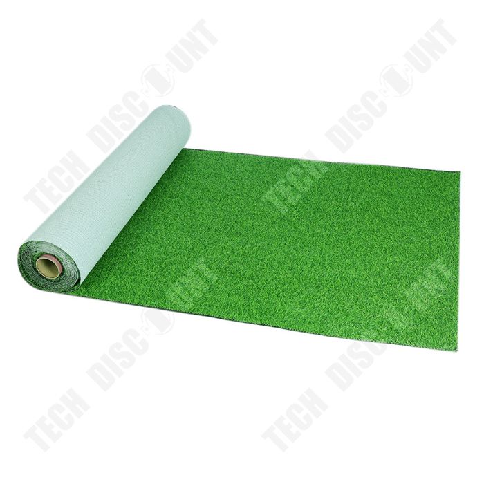 Gazon artificiel - TECH DISCOUNT - 2x4m - Résistant au piétinement ...
