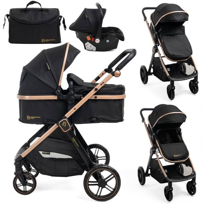BEBELISSIMO - Poussette combinée trio 3 en 1 - siège auto 0+ IRIS ...