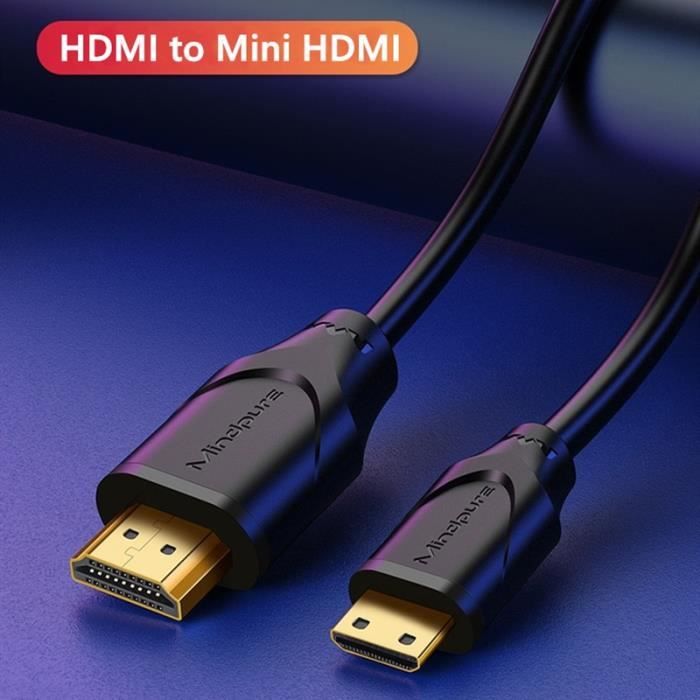 Couleur mini HDMI 4K Grandeur 2m Câble Micro-HDMI 4K Mini Câble d ...
