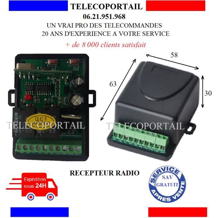 RECEPTEUR RADIO 433,92 Mhz UNIVERSEL POUR AUTOMATISME DE PORTAIL - Cdiscount Bricolage