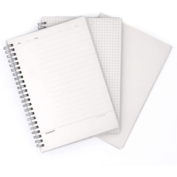 Cahier de Note A5Cahier à transparent Relié Spirale A5 Notebook Cahier ...