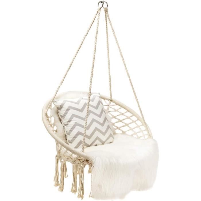 Chaise Hamac Avec Corde Tressée À Nain En Coton, Fauteuil Hamac ...