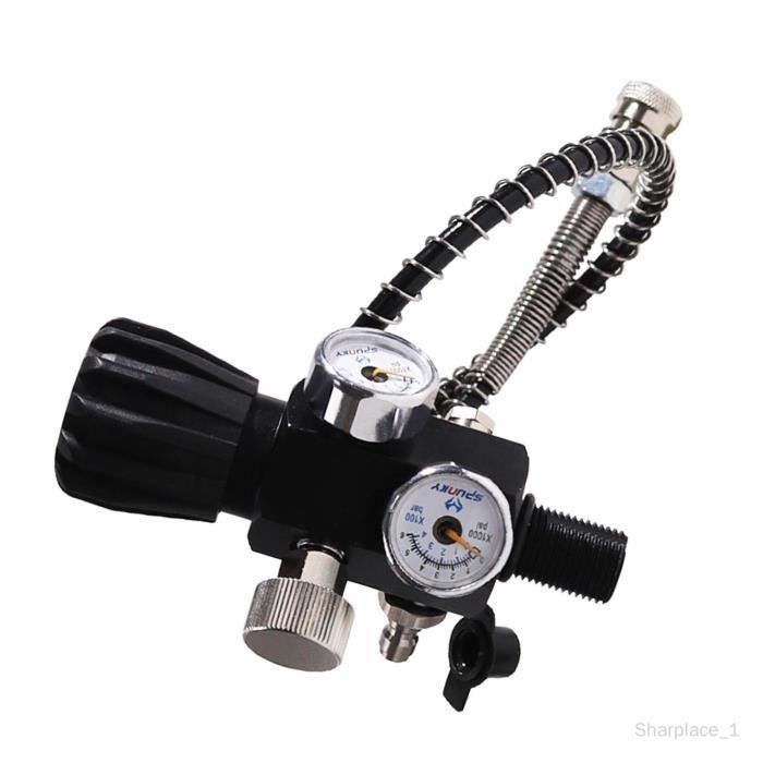 Vanne à double manomètre, réguteur, adaptateur de recharge de station de remplissage d'air ...