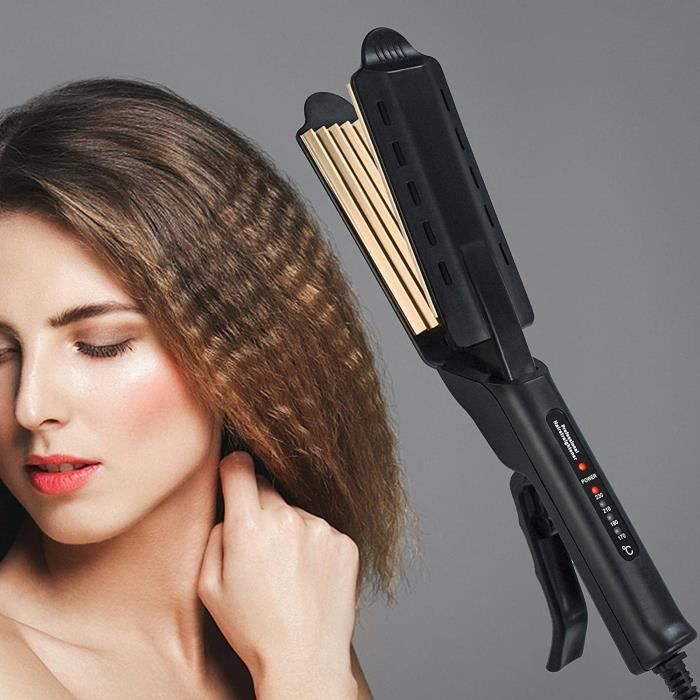 LIWI-Céramique Pince à sertir en fer pour Fluffy Hairstyle Curling Iron ...