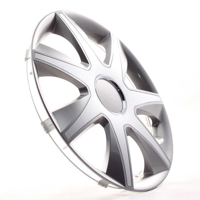 Enjoliveurs de roue 16 pouces grau - silber pour Audi Daewoo Hyundai ...