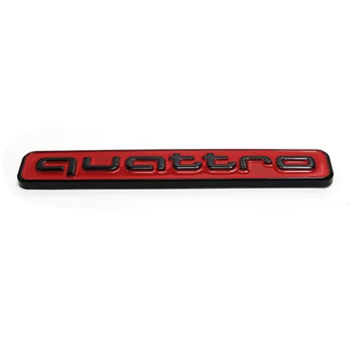 Embleme quattro Badge Logo Arrière Noir Rouge 90x14mm Pour Audi A4 A5 ...