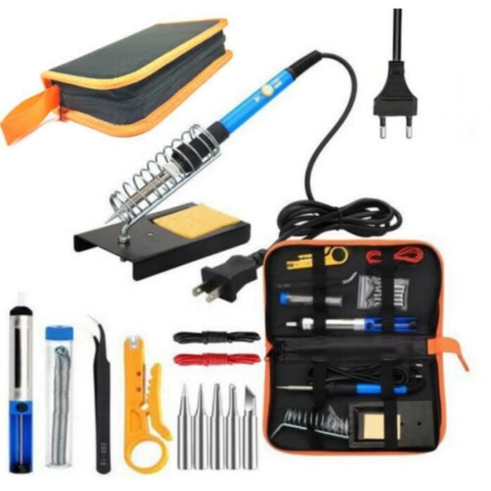 8 en 1 fer a souder kit 60W Station de Soudage Pompe Etain Soudure Electronique température ...