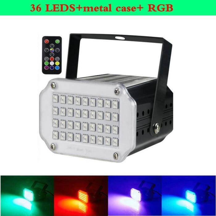 Mini LED RGB UV - RGB - Lumière stroboscopique - 8W - Son activé - 90-240V - Cdiscount TV Son Photo