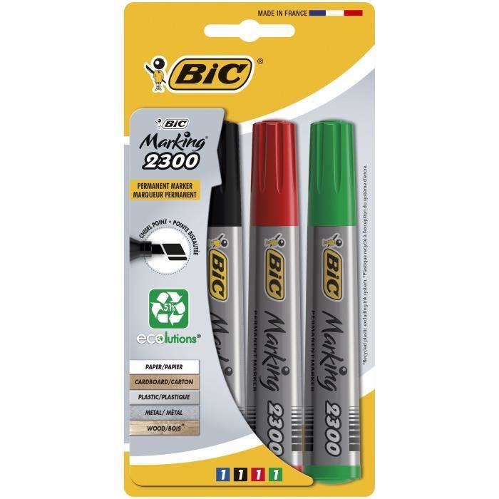 BIC Marqueur permanent BIC marking 2300 assortis x4 - Cdiscount Beaux ...
