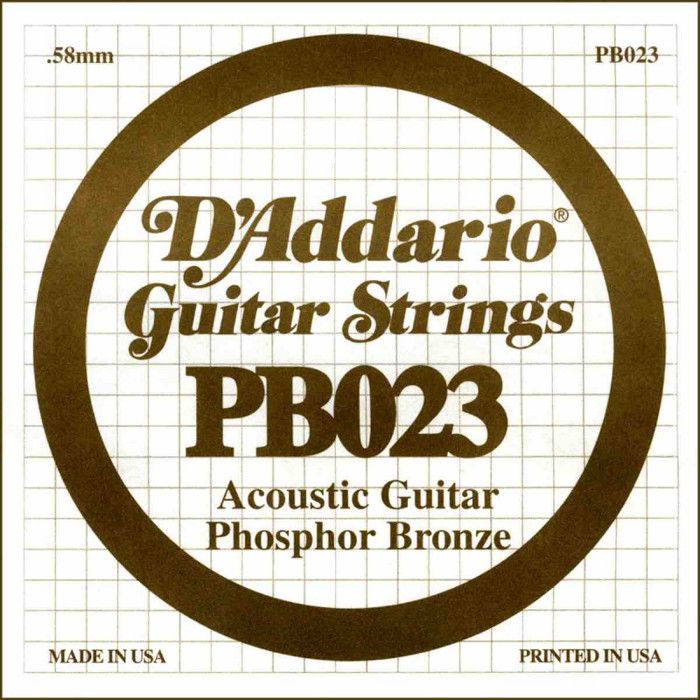 D'Addario PB023 - Corde au détail Filée Phosphore Bronze 023 Guitare ...