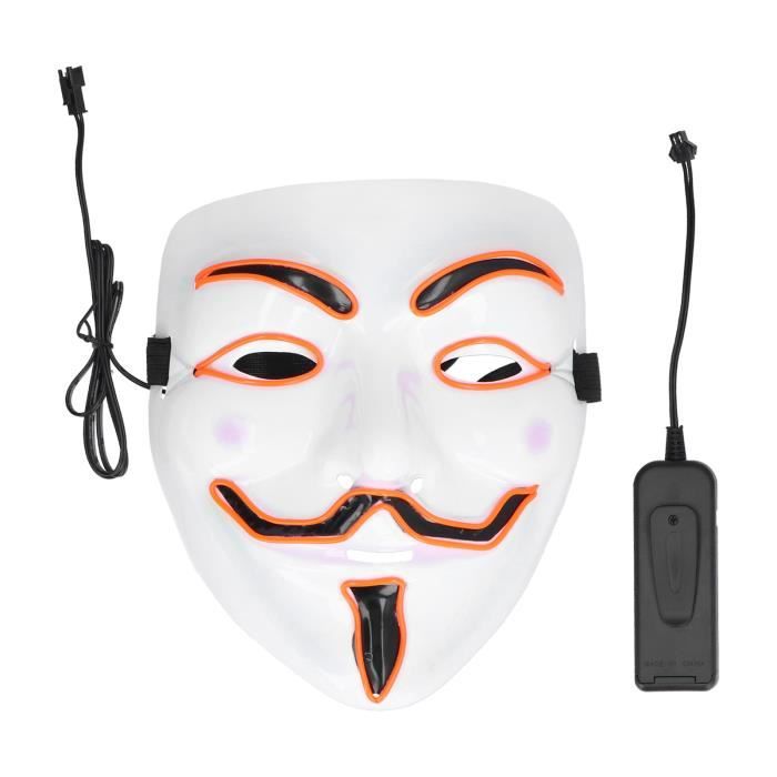 Drfeify Masques LED rougeoyant de clown Clown Glowing Mask LED Light Up ...