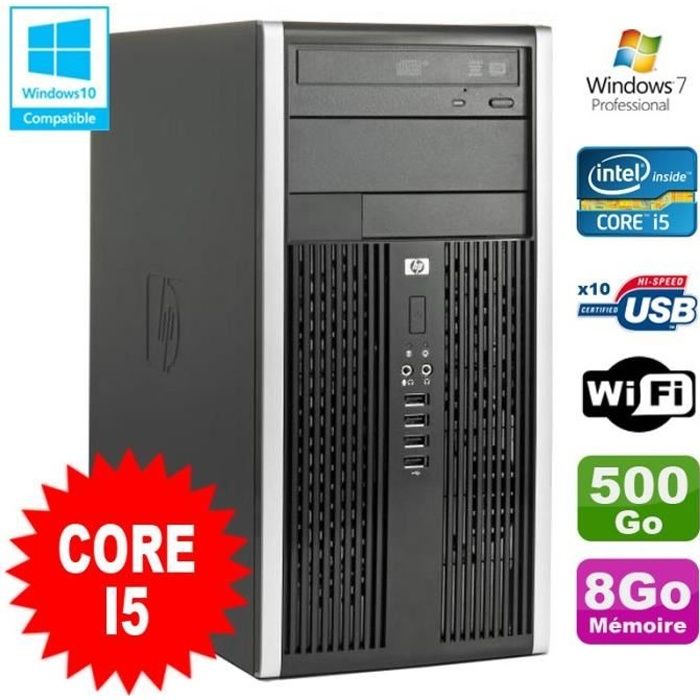 PC Tour HP Pro 6200 Core I5 3.1Ghz 8Go Disque 500Go Graveur WIFI Win 7 ...