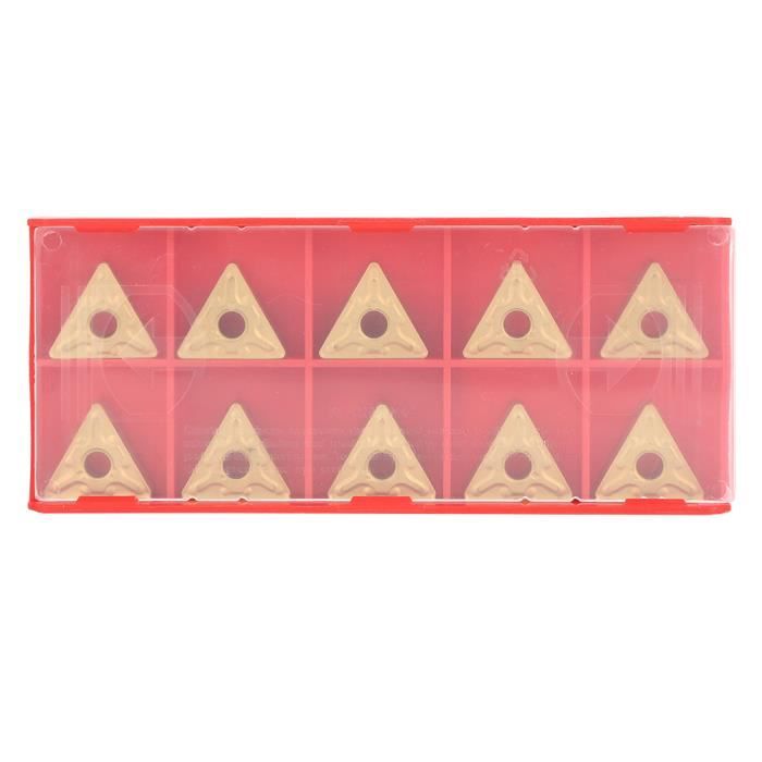HURRISE insert CNC T9125 Insertion CNC triangulaire 10 pièces Double face pour la semi-finition ...