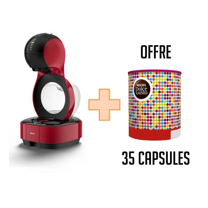 Krups Dolce Gusto Machine à Capsule Nescafe Lumio, automatique, rouge ...
