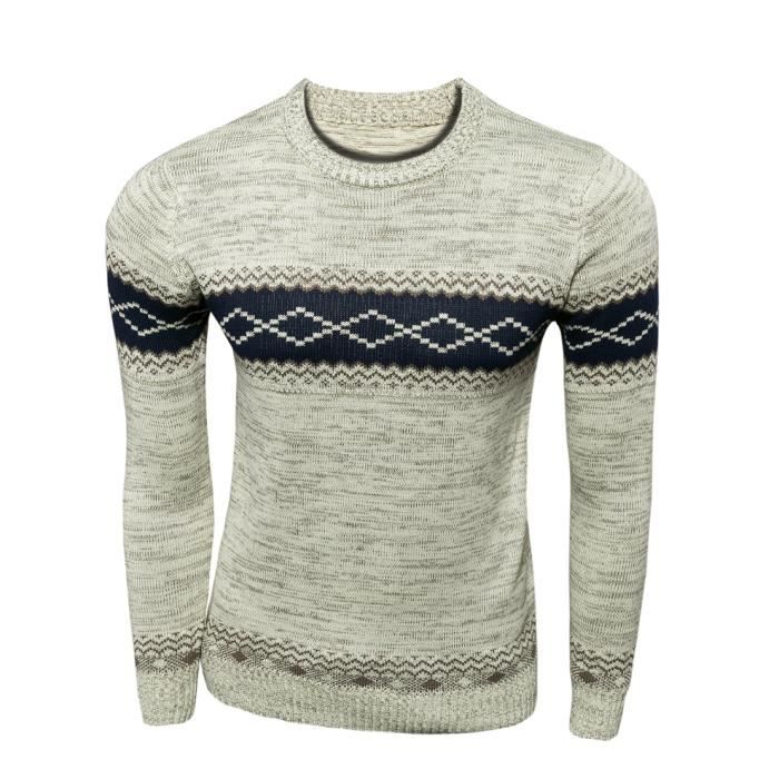 Pull,Chandail, chandails pour hommes, pulls,cha... Beige - Cdiscount ...