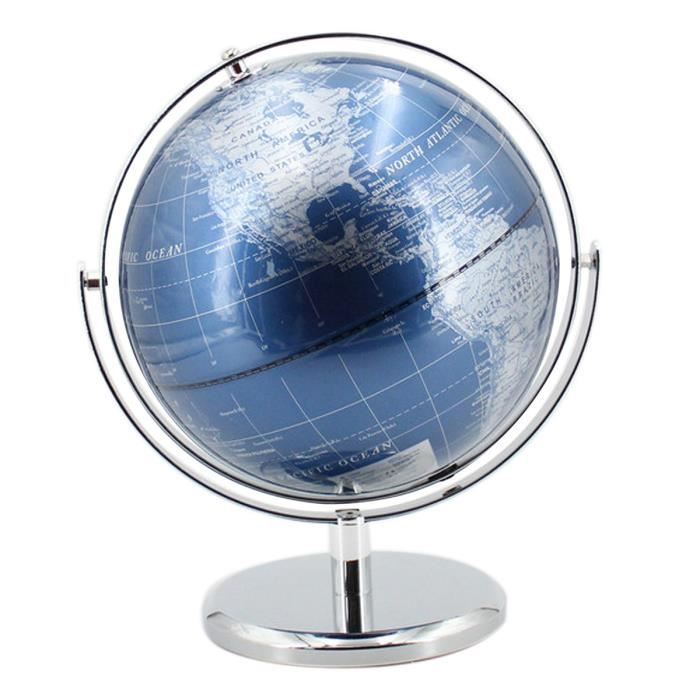 Globe Terrestre - ORIGEN - Planisphere - Bleu - 27x24x20cm - Décoratif ...