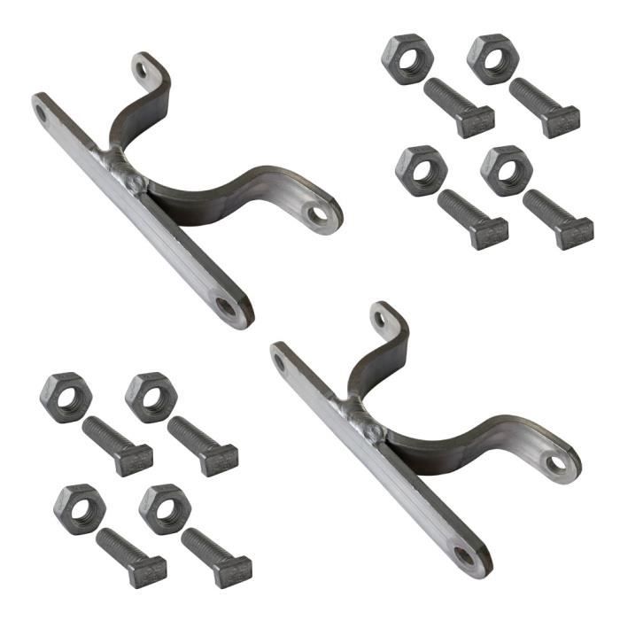 Bride de fixation pour poteau Bride simple ou double avec boulonnerie ...