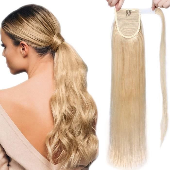 20" Wrap Around Ponytail Queue de Cheval Postiche Cheveux Humains ...