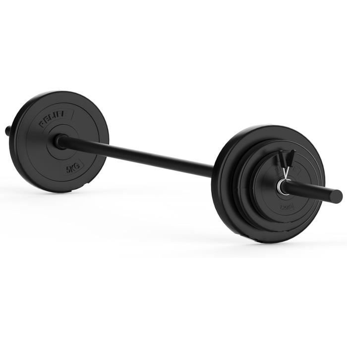 Barre Poids Haltères Disques Réglables Musculation haltérophilie ...