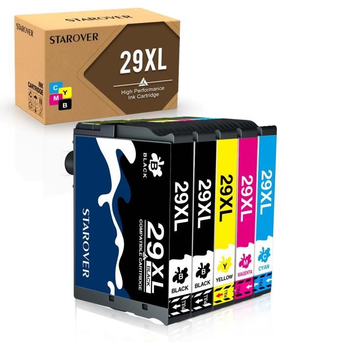 STAROVER 29XL 5 Cartouche d'encre Compatibles pour Epson 29-29XL pour Epson Expression Home XP ...