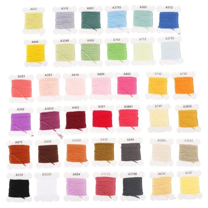 Fil À Broder Fil À Broder Machine À Coudre Bobines Kits De Broderie ...