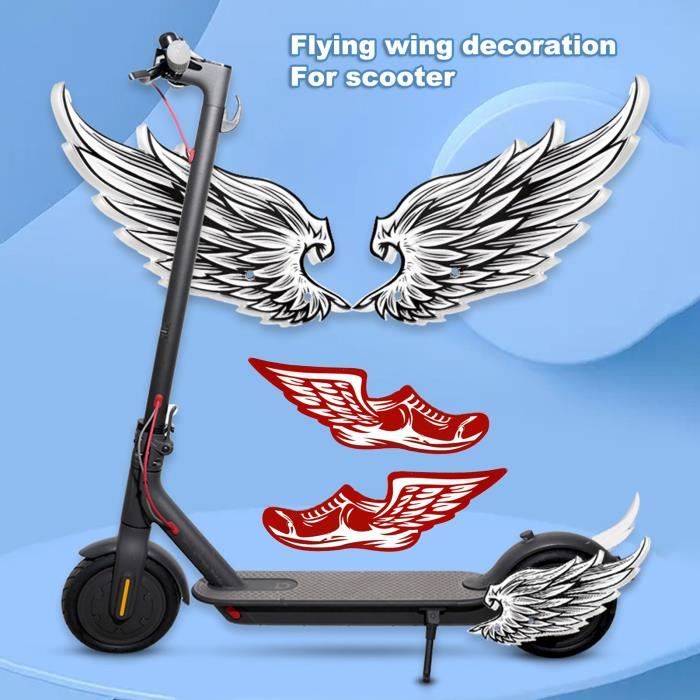 1 paire d’ailes de queue de scooter, aile de frein arrière, ailes en ...