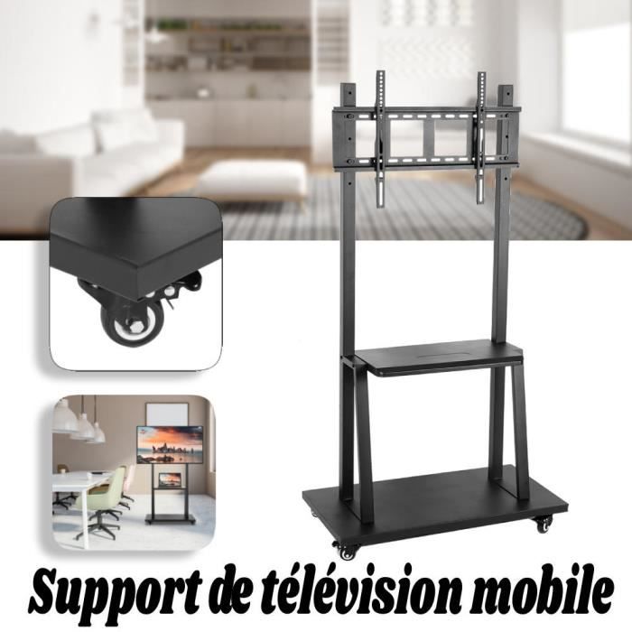 Support de télévision mobile en fer et support d'installation 2 pcs ...