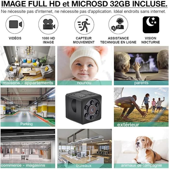 Mini Caméra Espion Cachée Avec Image Full Hd 1080 - Caméra Espion Avec ...