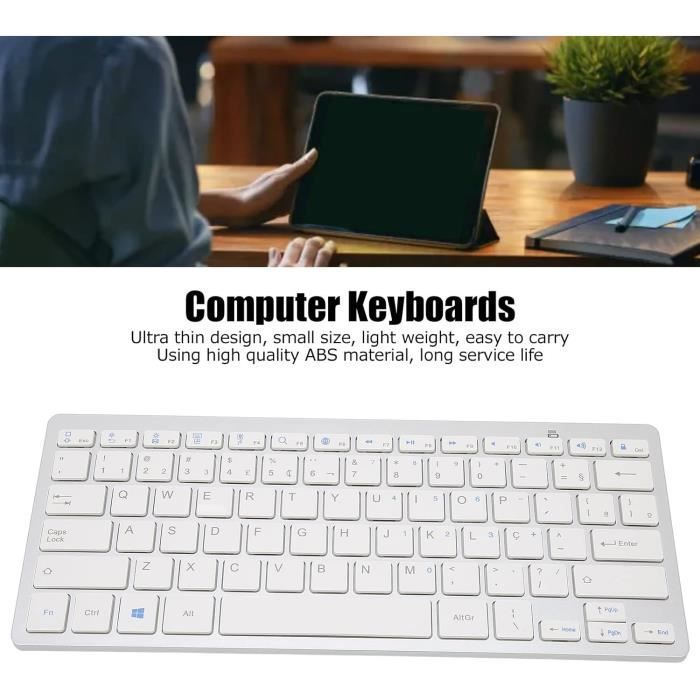 Mini Clavier Bluetooth, Clavier Sans Fil Ultra Mince Et Compact À 78 ...