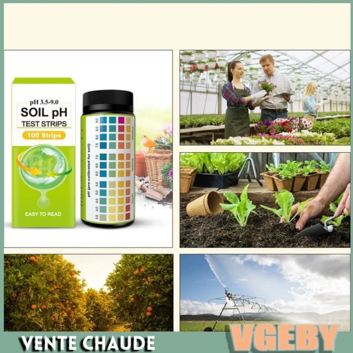 Kit de test de pH du sol - VGEBY - 100pcs - haute précision - Cdiscount ...