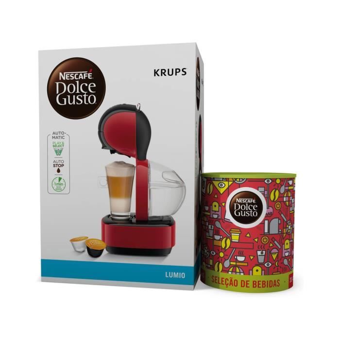 Krups Dolce Gusto Machine à Capsule Nescafe Lumio, automatique, rouge ...