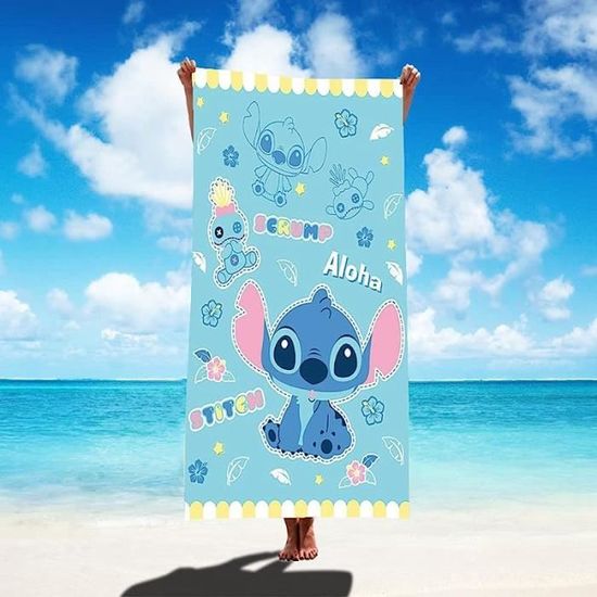 Lilo amp Stitch Serviette de Plage Stitch Serviette de Bain Towel Beach ...