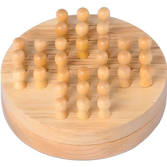 Jeu de plateau - ENGELHART - Solitaire tout rond en bois - 1 joueur ou ...