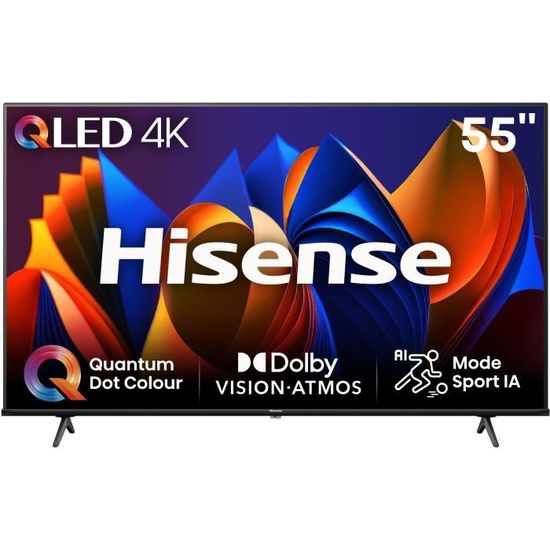 HISENSE 55E7NQ - TV QLED 55'' (139 cm) - 4K UHD 3840x2160 - 60Hz - HDR 10+ - Smart TV - 3 x HDMI ...