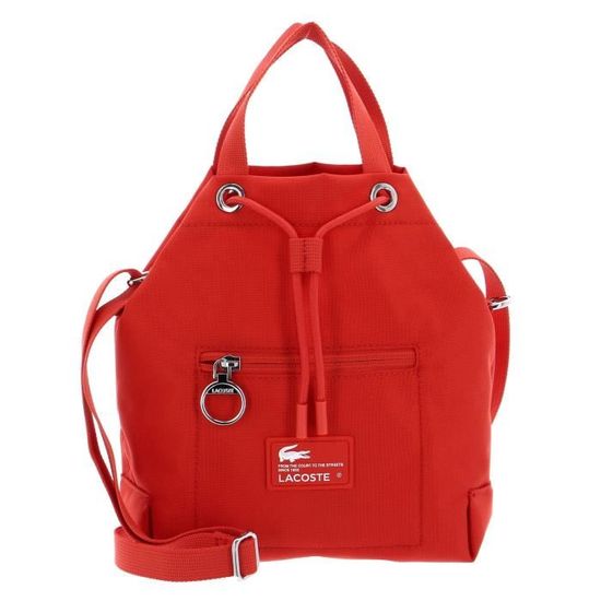 LACOSTE Bucket Bag Pasteque [215467] - sac à épaule sacoche rouge ...