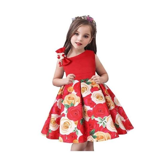 Filles Robe De Soirée Élégant Floral Bow Soirée Robes Formelles
