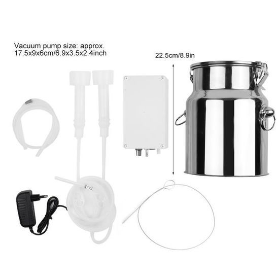 SALALIS Machine À Traire Électrique Pour Vache Caprine 100-240V 5L Avec ...