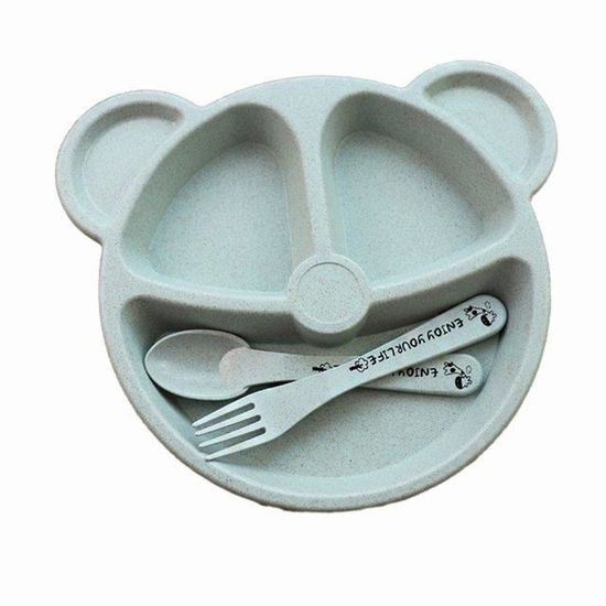 ASSIETTE - PLATEAU REPAS,blue--Ensemble'assiettes pour enfants, bol ...