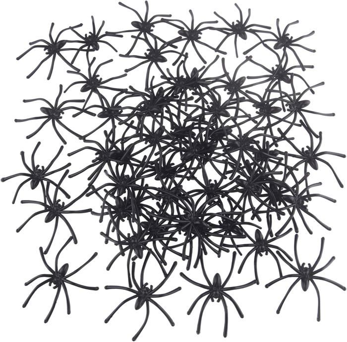 100 Pcs Réaliste Araignée En Plastique Halloween Mini Araignées Blague ...