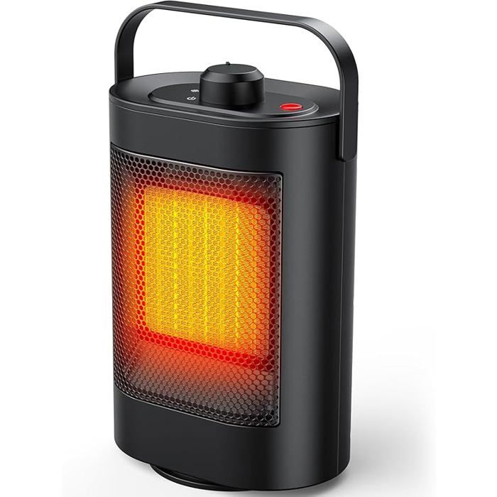 Chauffage appoint 1500W, Mini PTC Radiateur Soufflant Electrique à ...